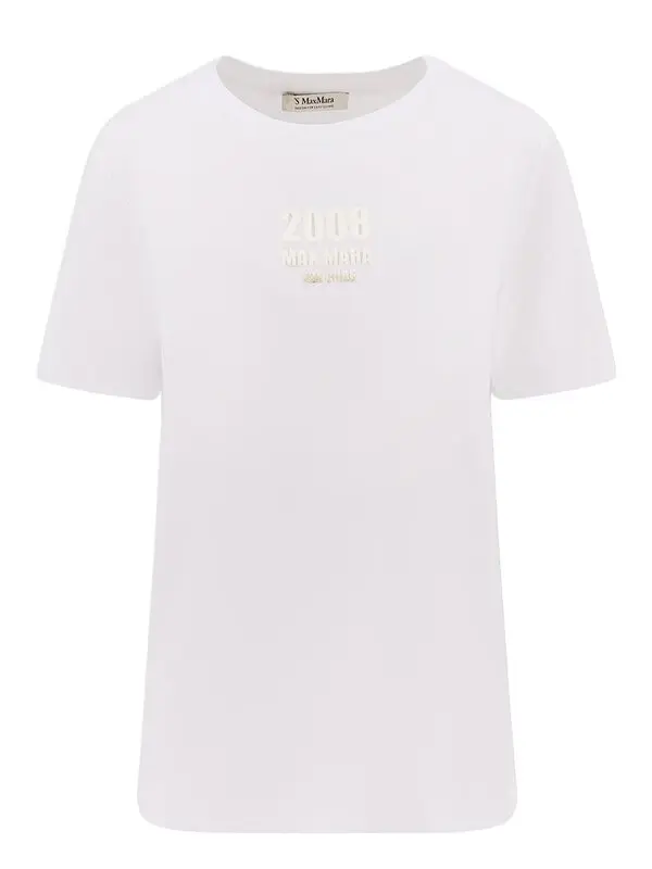 Max Mara Printed Cotton T-shirt - White