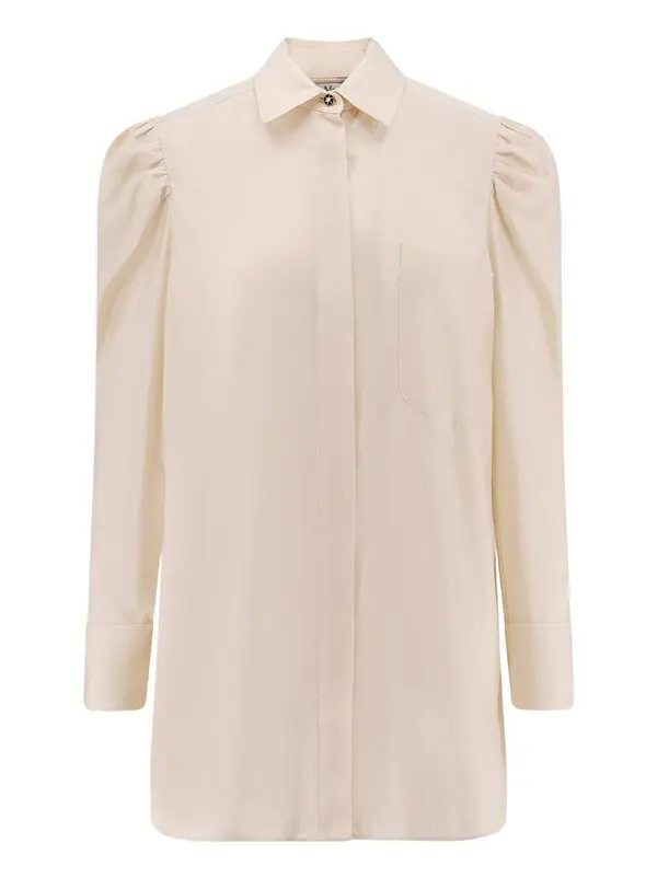 Max Mara Faraday Long Cotton Shirt - Beige