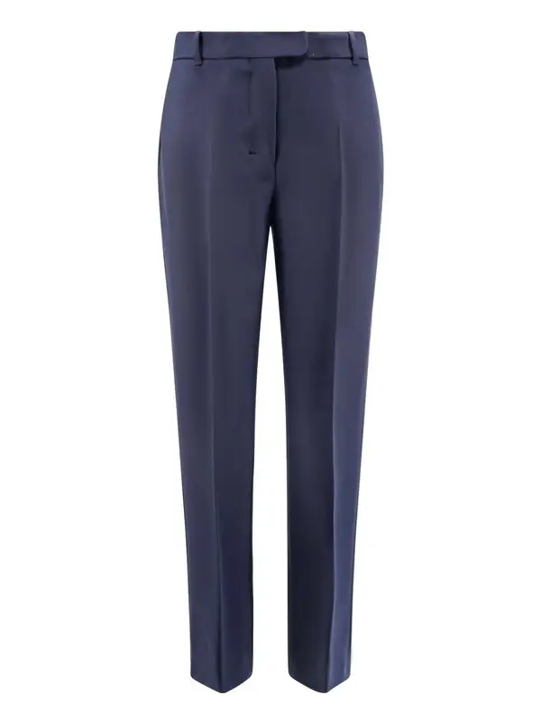 Max Mara Fatina Viscose And Cotton Trousers - Blue