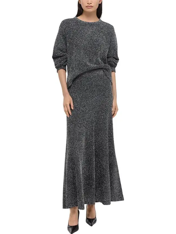 Helmut Lang Lurex Maxi Skirt - Silver