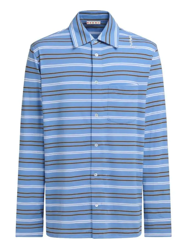 Marni Striped Buttoned Shirt - Blue