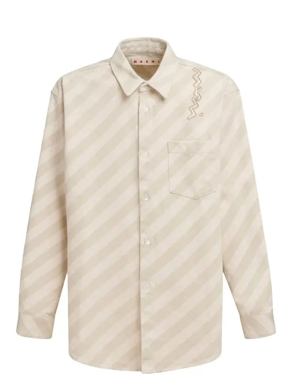 Marni Striped Buttoned Shirt - Neutrals