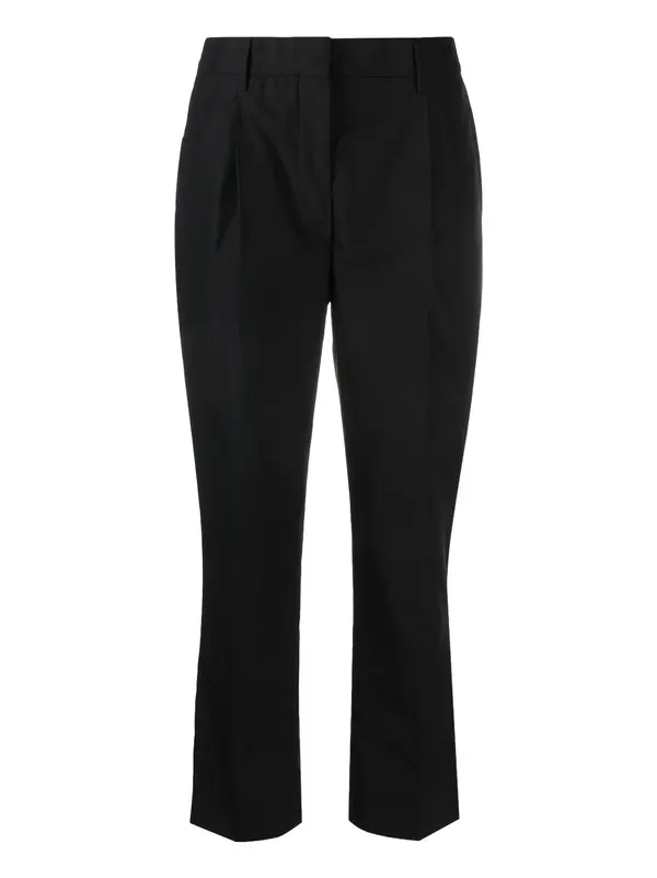 Prada Cropped Tailored Trousers - Black