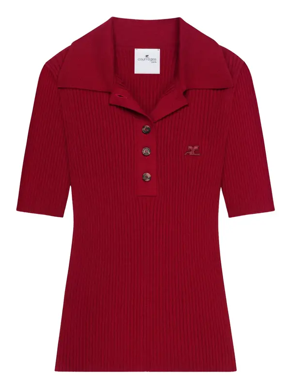 COURREGES Iconic Polo Shirt - Red