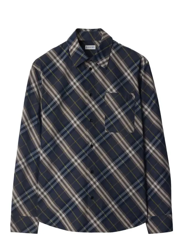Burberry Checked Shirt - Grey