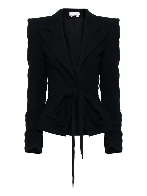 SAIID KOBEISY Tailored Crepe Jacket - Black