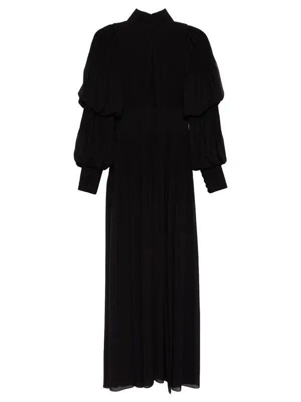 SAIID KOBEISY Pleated Midi Dress - Black