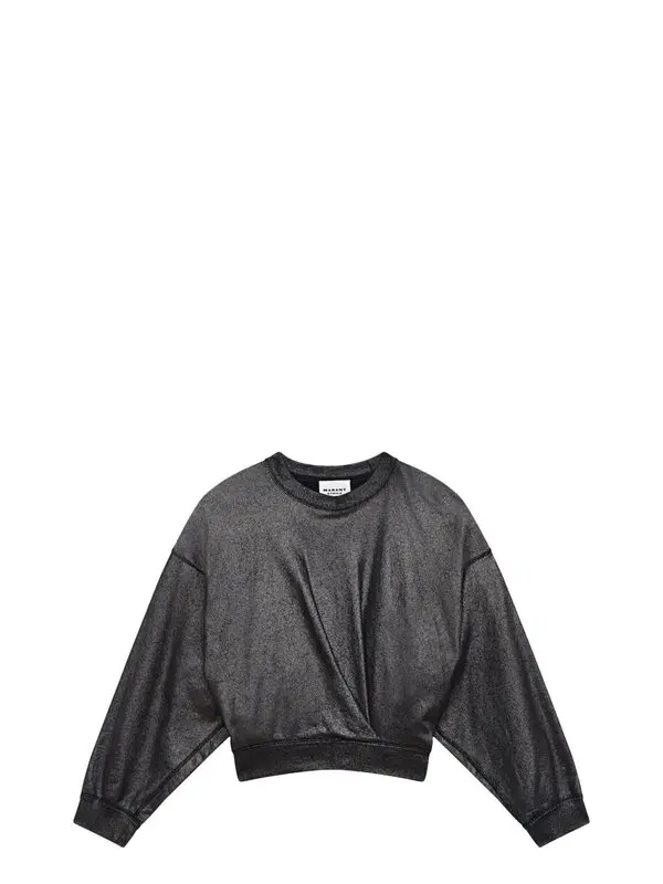 MARANT ETOILE Paulia Metallic Sweatshirt - Black
