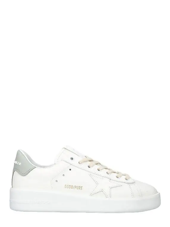 GOLDEN GOOSE Pure Star Star-embroidered Leather Low-top Trainers - White/oth