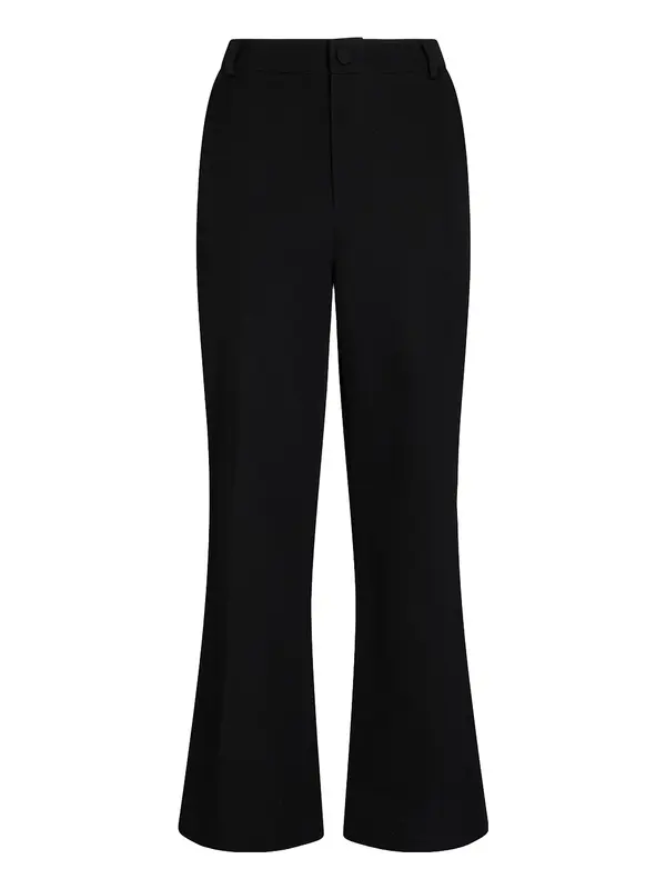Huishan Zhang Wool Flared Trousers - Black