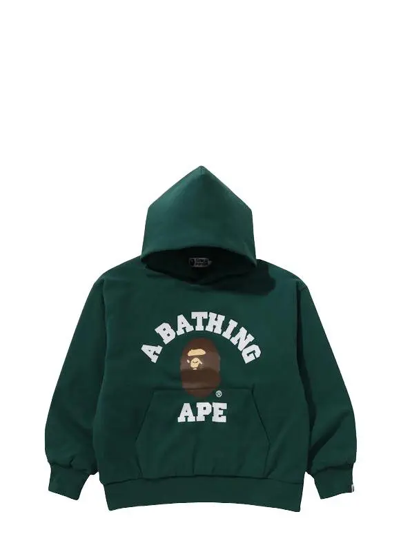 BAPE College Puffy Relaxed Fit Pullover Hoodie - Green