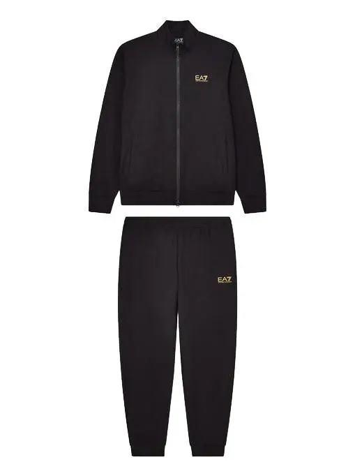 EA7 Core Identity Cotton Tracksuit - Black