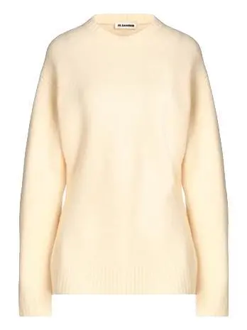 JIL SANDER Crewneck Wool Sweater - White