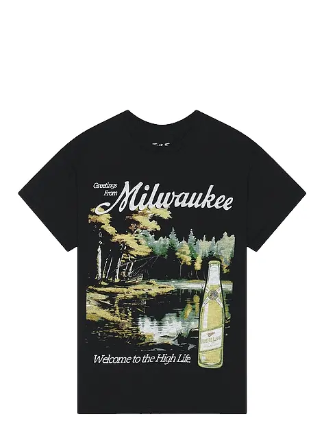 Junk Food Mhl Greetings From Milwaukee T-shirt - Black