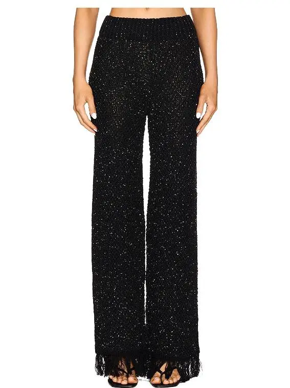 ASTA RESORT Grace Pant - Black Sequin