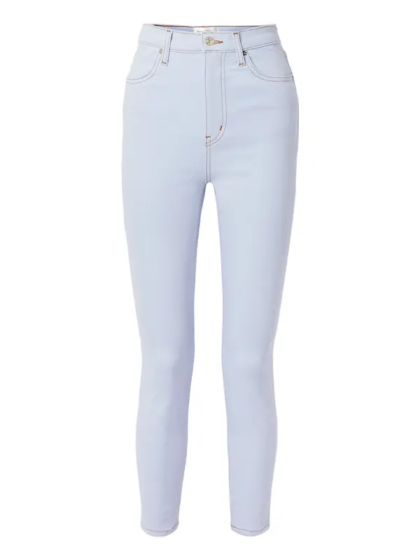 FRAME Carolina Herrera The Taper High-rise Skinny Jeans - Blue