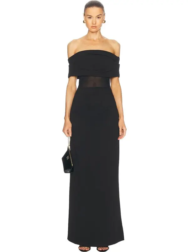 SEROYA Isabel Gown Dress - Black