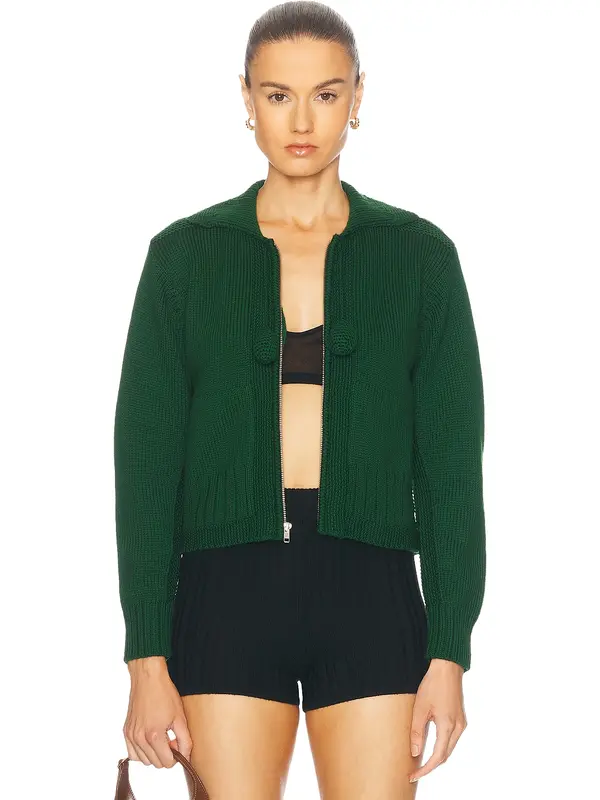 BODE Marion Tassel Cardigan - Green