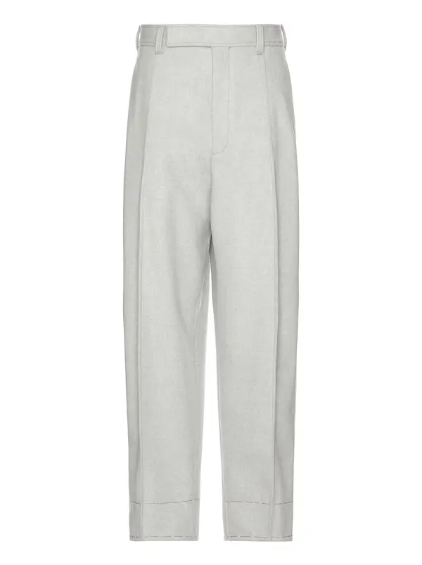 Zegna Trofeo Cashmere Double Trousers - Grey Melange