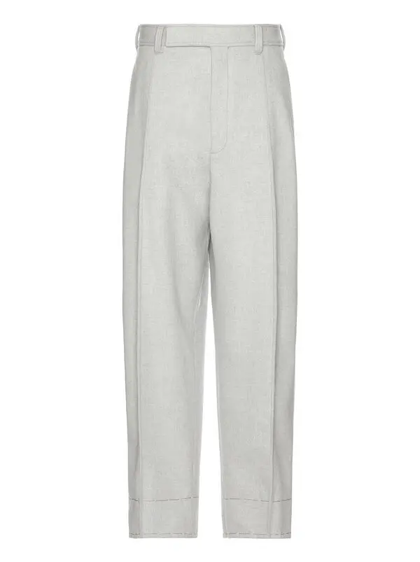 Zegna Trofeo Cashmere Double Trousers - Grey Melange