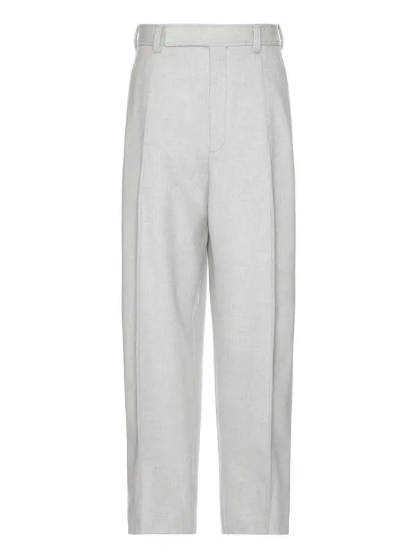 Zegna Trofeo Cashmere Double Trousers - Grey Melange