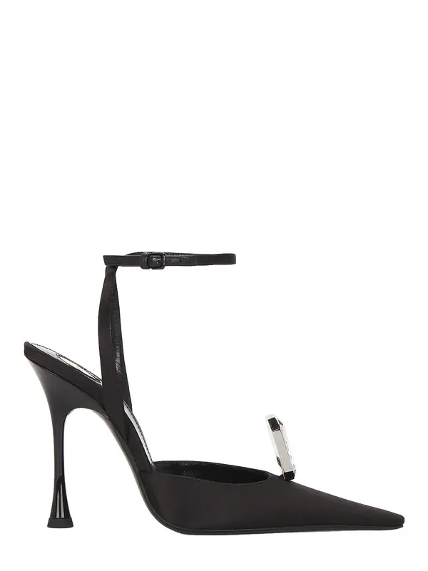 Saint Laurent Doville Pump - Nero & Crystal