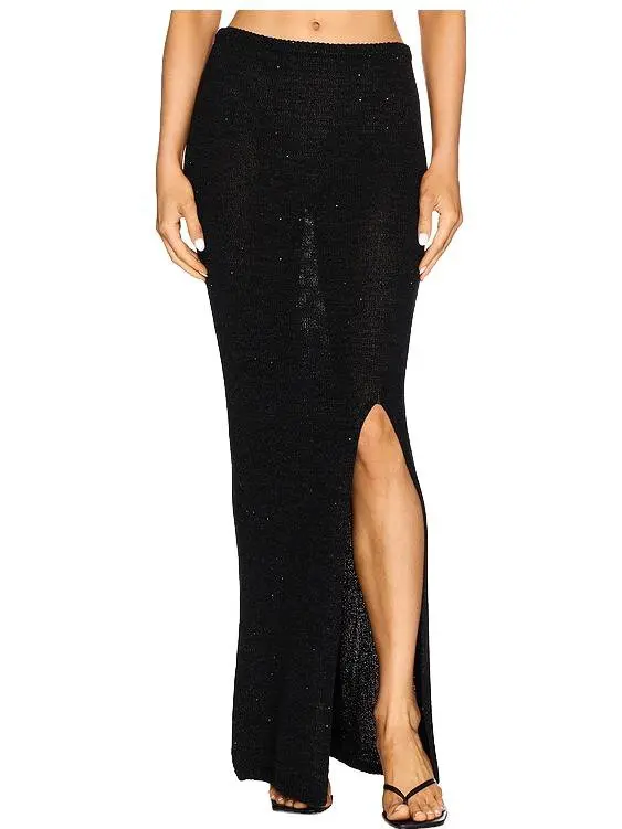 ASTA RESORT Carolina Maxi Skirt - Black