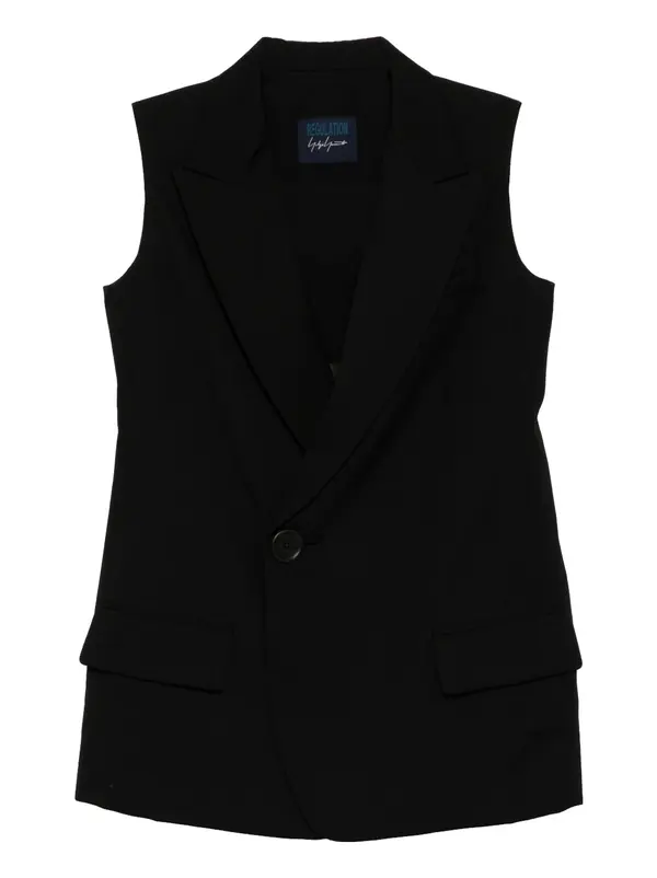 Yohji Yamamoto Wide Lapels Gilet - Black