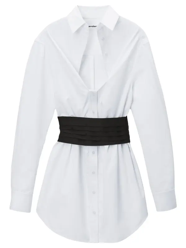 Alexander Wang Deconstructed Mini Shirt Dress - White