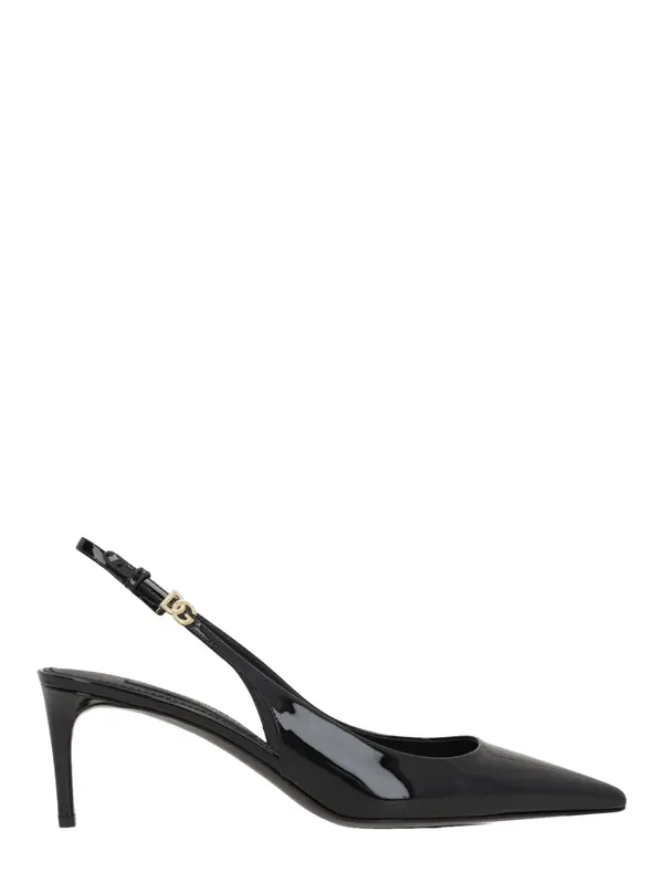 Dolce & Gabbana 60mm Patent Leather Slingback Pumps - Black