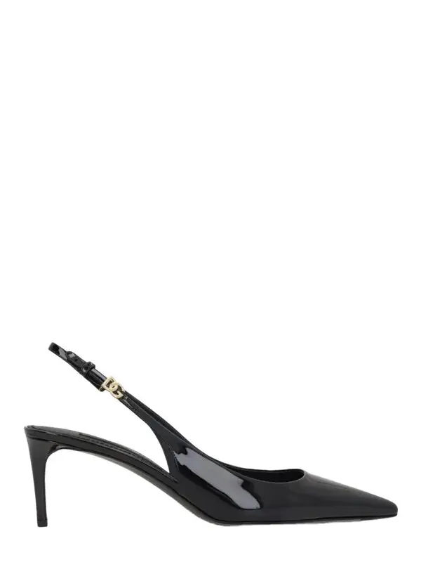 Dolce & Gabbana Patent Leather Slingback Pumps - Black