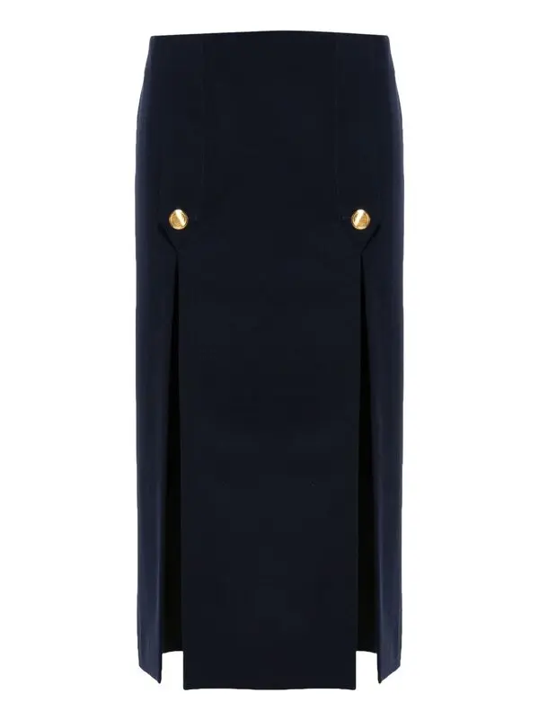Chloé Side-slits Midi Skirt - Blue