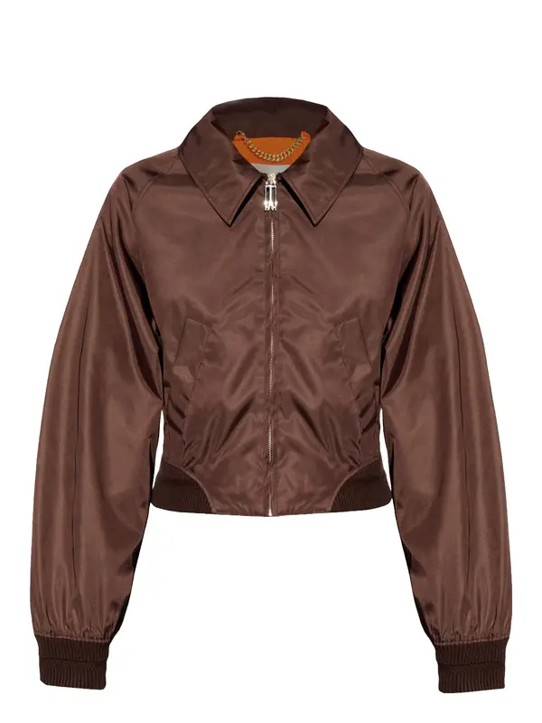 Victoria Beckham Harrington Bomber Jacket - Brown