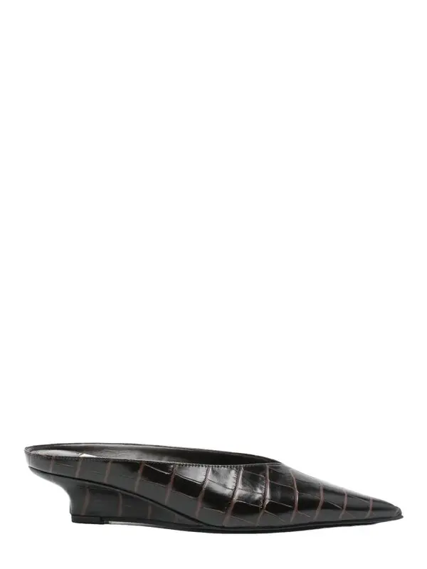 TOTEME 35mm Sharp Mules - Brown