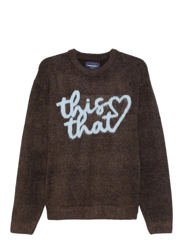 THISISNEVERTHAT Heart Logo Sweater - Brown