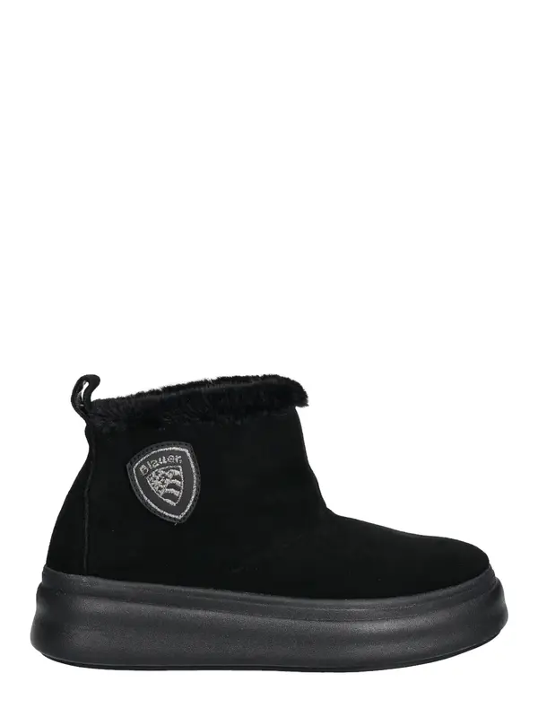 BLAUER. Suede Ankle Boots - Black