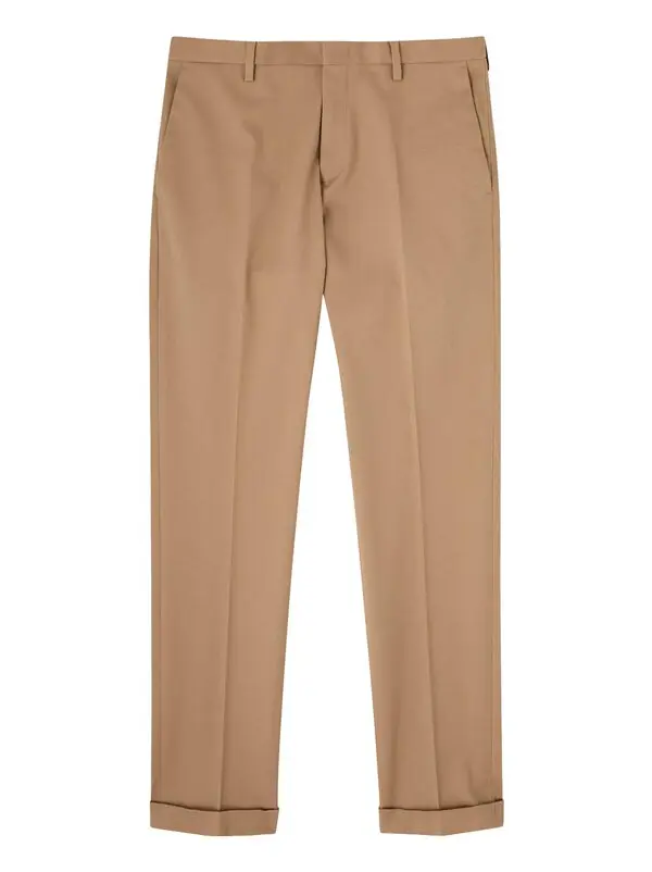 Paul Smith Slim-leg Stretch-cotton Trousers - Brown