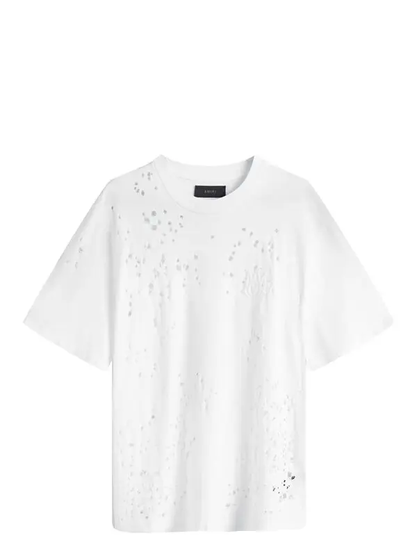 Amiri Ma Shotgun Embroidered Logo T-shirt - White