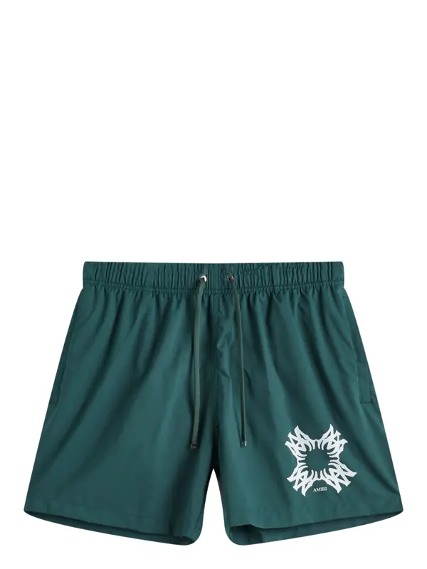 Amiri Quad Print Swim Shorts - Evergreen