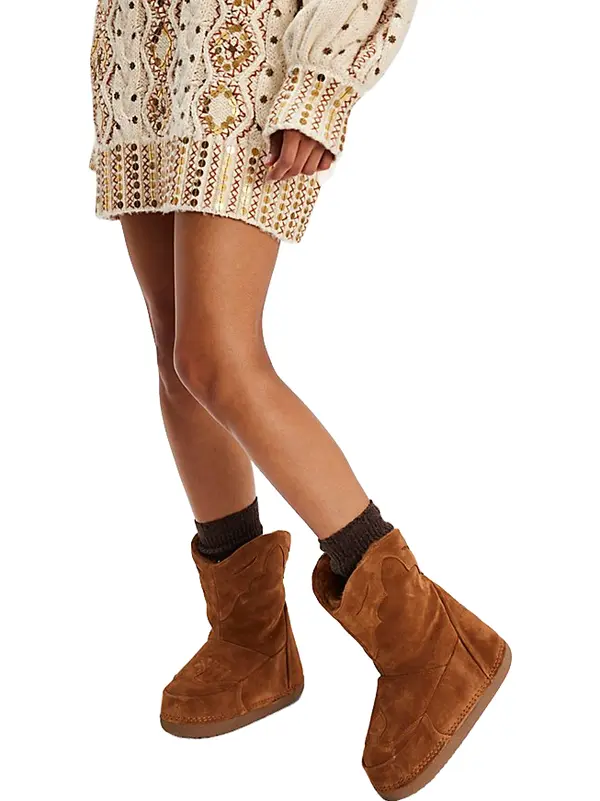 Inuikii Cozy Cowboy Boots - Brown