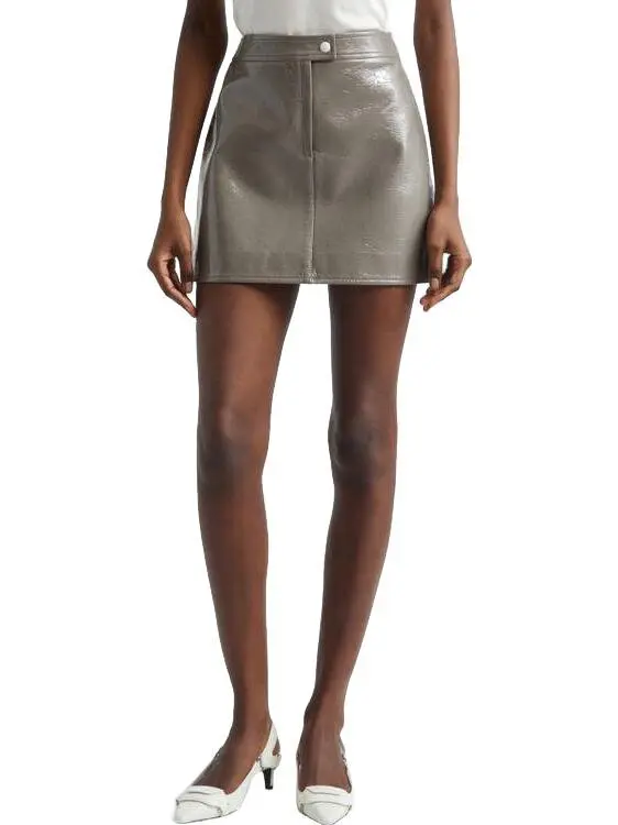 COURREGES Re-edition Vinyl Miniskirt - Light Mocha