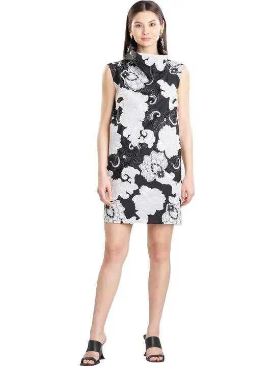 Natori Cressida Applique Shift Dress - Black