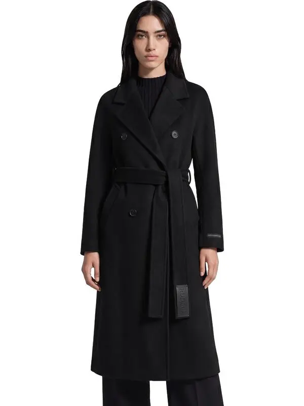 Rudsak Belted Double-breasted Coat - Black