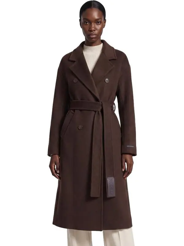 Rudsak Belted Double-breasted Coat - Espresso