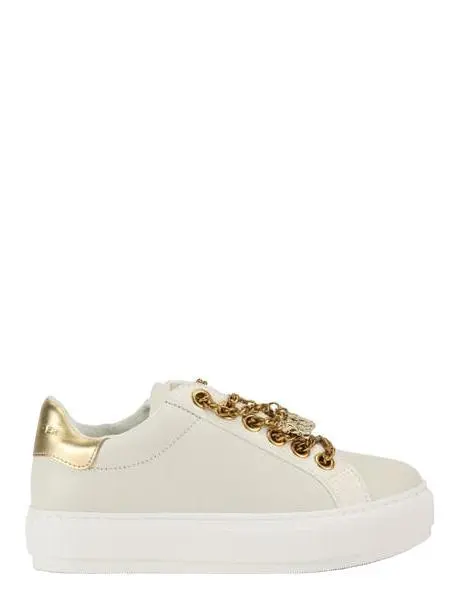 Kurt Geiger Laney Chain & Charm Leather Sneakers - Open White
