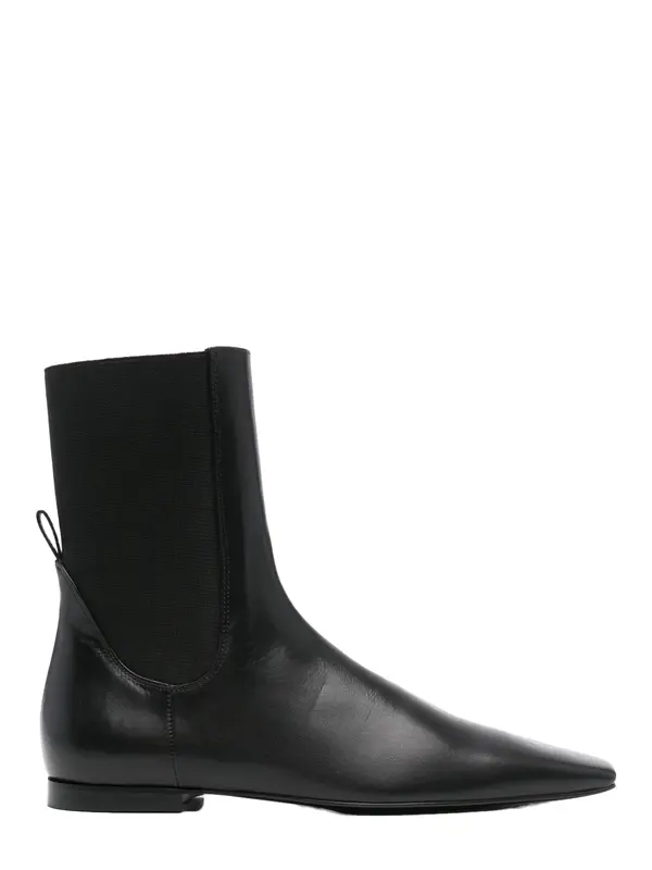 TOTEME Leather Chelsea Boots - Black