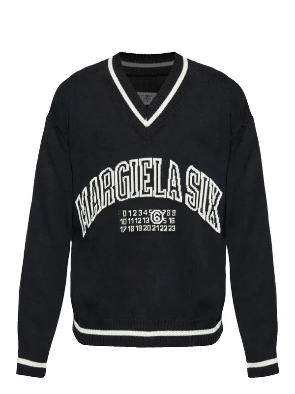 MAISON MARGIELA Intarsia-knit Sweater - Black