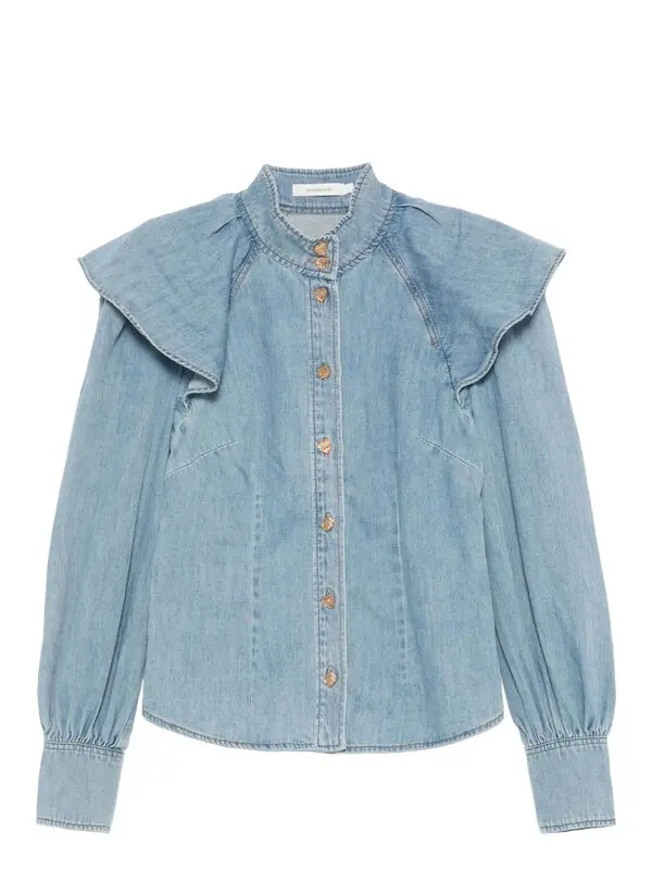 Zimmermann Crush Blouse - Blue