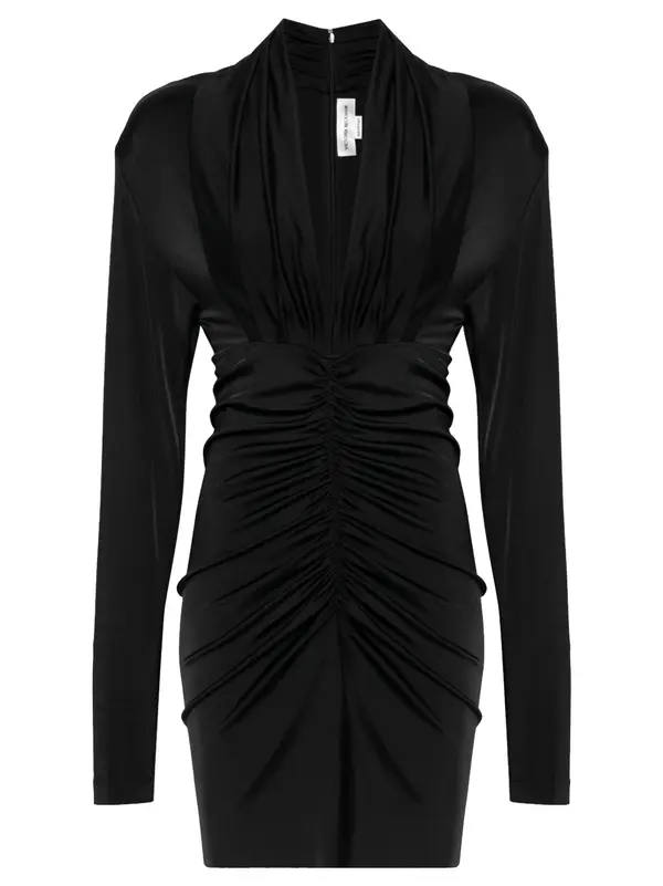 Victoria Beckham Ruched Mini Dress - Black