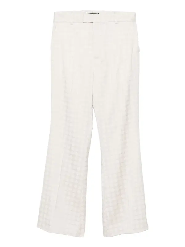 Amiri Ma-monogram Flared Trousers - Neutrals